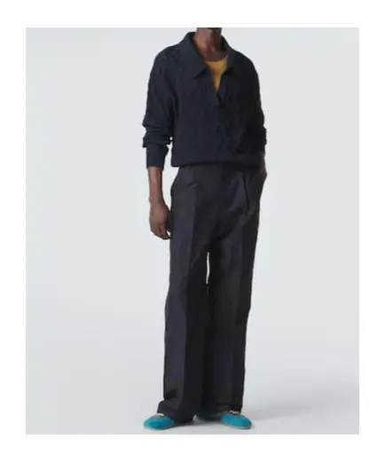 Dries Van Noten Floral Cotton-blend Straight Pants