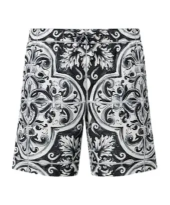 Dolce & Gabbana Majorca Print Swim Trunks