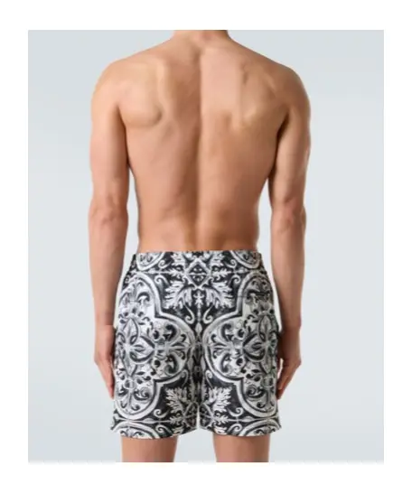 Dolce & Gabbana Majorca Print Swim Trunks