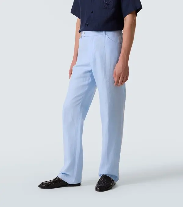 Dolce & Gabbana Linen Straight Pants