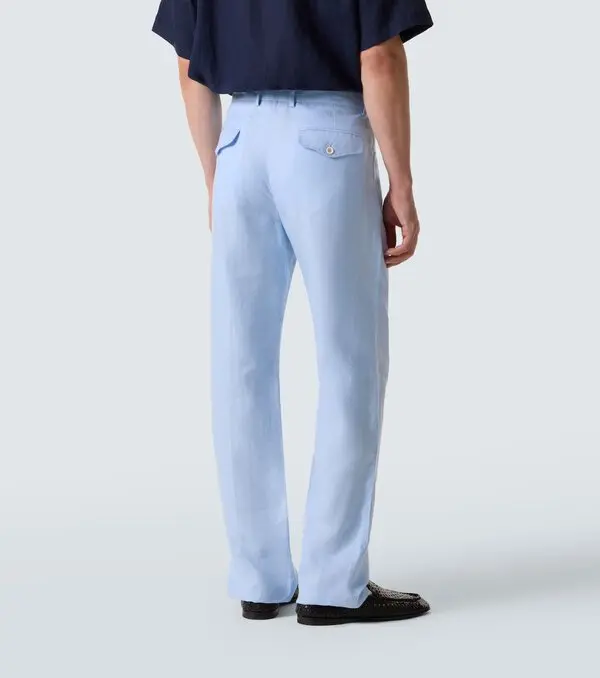 Dolce & Gabbana Linen Straight Pants
