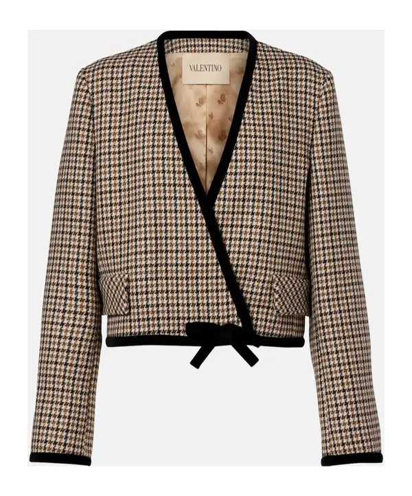 Valentino Garavani Houndstooth Virgin Wool Jacket