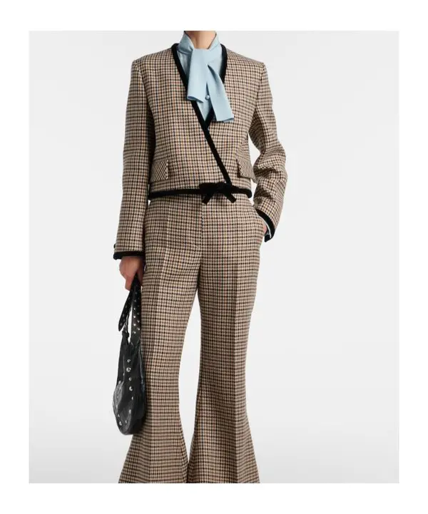 Valentino Garavani Houndstooth Virgin Wool Jacket