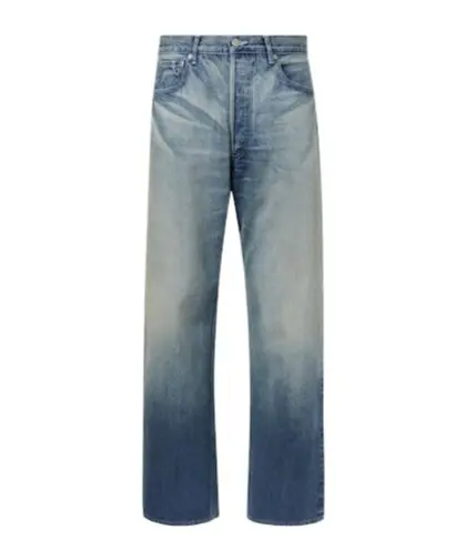 Auralee Faded Wide-leg Jeans