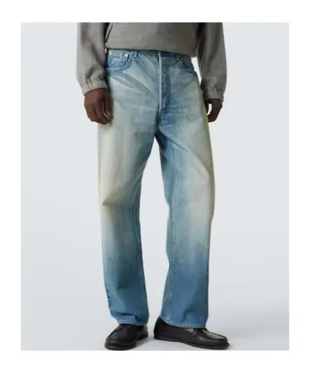 Auralee Faded Wide-leg Jeans