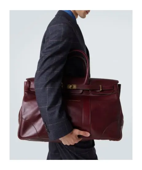 Brunello Cucinelli Leather Duffel Bag