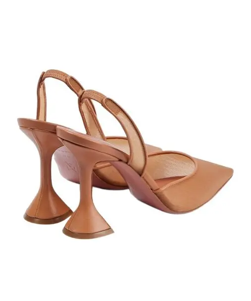 Amina Muaddi Mesh Slingback Pumps