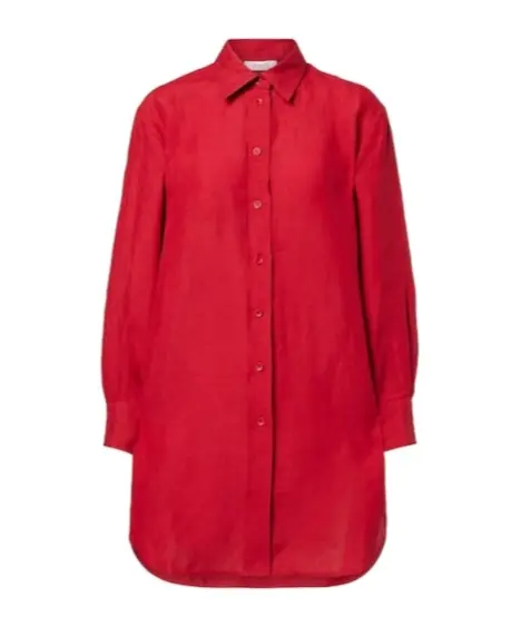 ERES Mignonette Oversized Linen Shirt - Red
