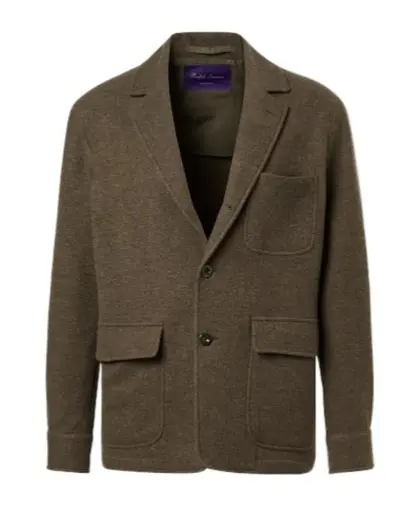 Ralph Lauren Cashmere And Wool Twill Coat - Green
