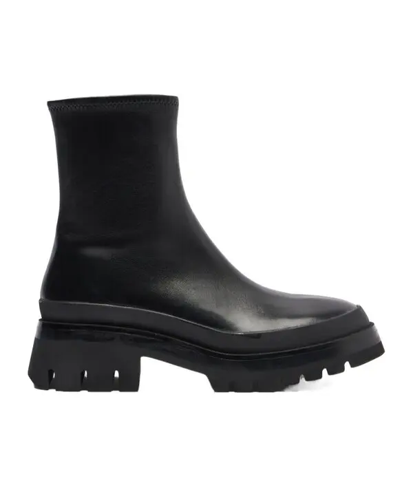 Khaite Fallon 35 Leather Ankle Boots - Black
