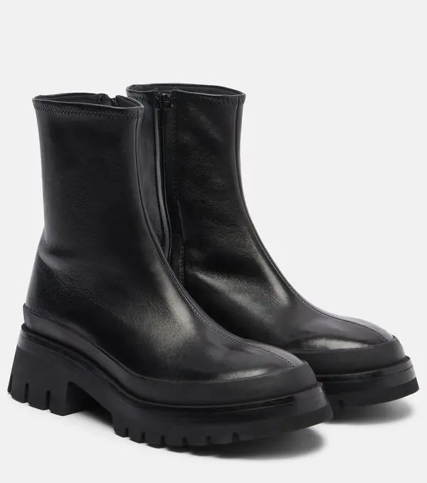 Khaite Fallon 35 Leather Ankle Boots