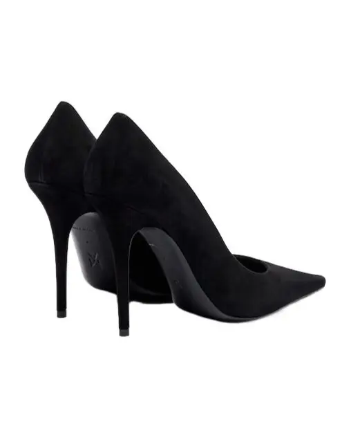 Amina Muaddi Solid Color Suede Pumps