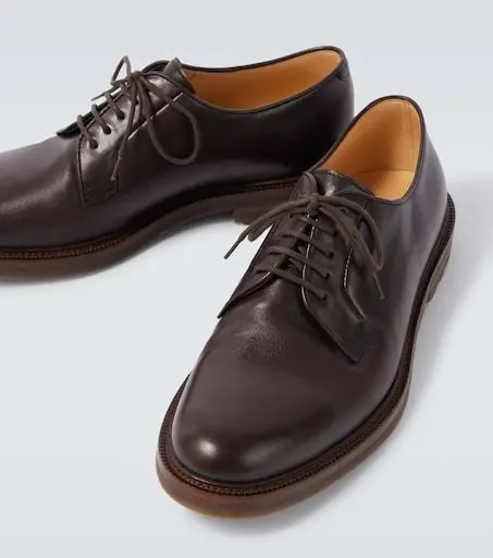 Brunello Cucinelli Leather Derby Shoes