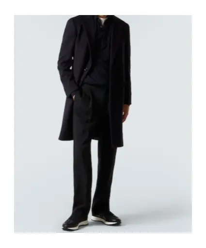 John Lobb Leather-trimmed Slip-on Sneakers