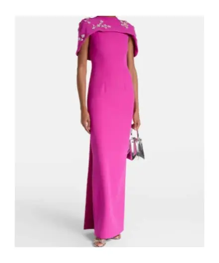 SAFIYAA LONDON Embellished Caped Gown