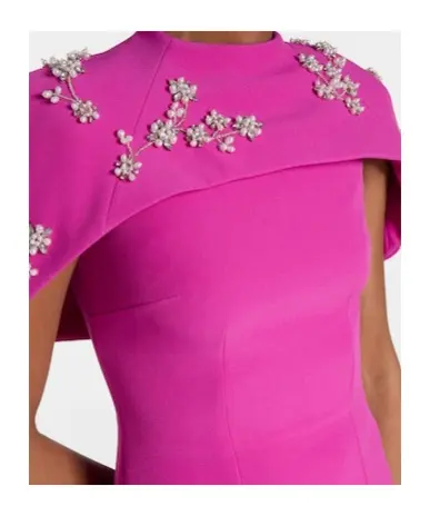 SAFIYAA LONDON Embellished Caped Gown