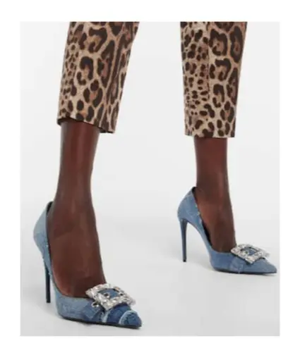 Dolce & Gabbana Embellished Denim Pumps