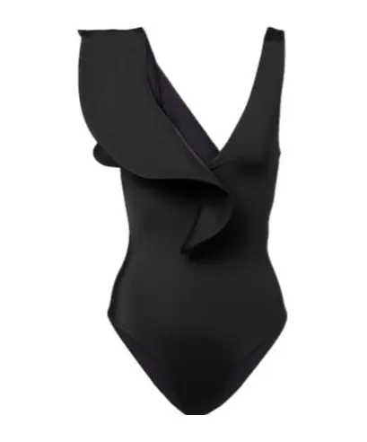 Johanna Ortiz Asymmetric Ruffled Swimsuit