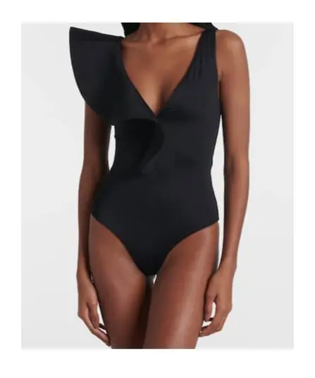 Johanna Ortiz Asymmetric Ruffled Swimsuit