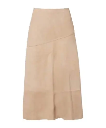 YVES SALOMON Suede Midi Skirt