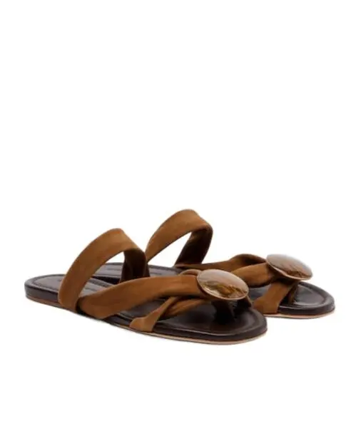 Christopher Esber Doma Embellished Suede Sandals
