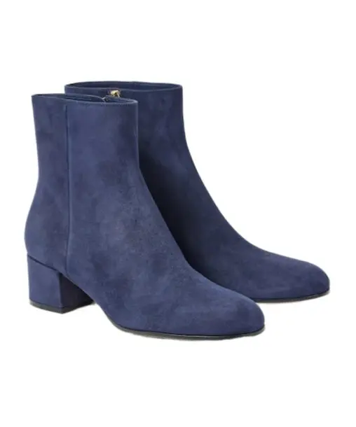 GIANVITO ROSSI Navy Suede Ankle Boots