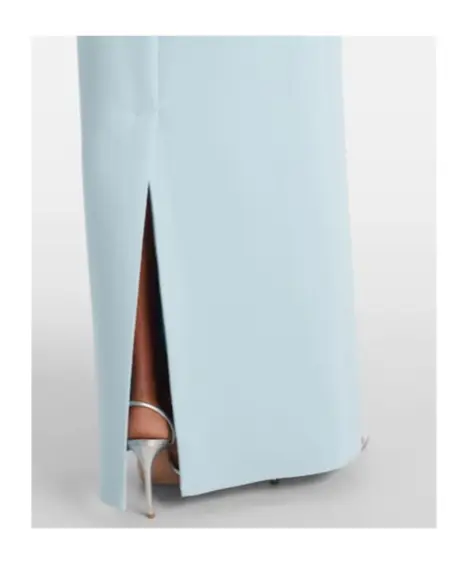 SAFIYAA LONDON One-shoulder Embellished Crêpe Gown