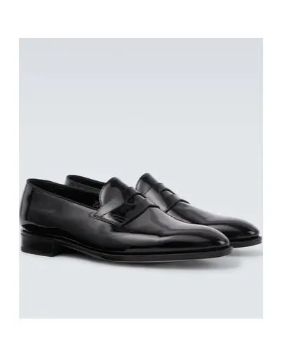 John Lobb Patent Leather Penny Loafers