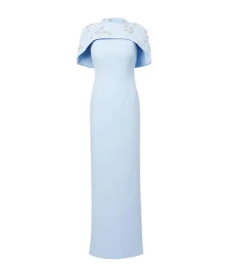 SAFIYAA LONDON Embellished Caped Gown