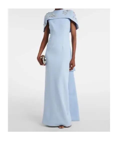 SAFIYAA LONDON Embellished Caped Gown