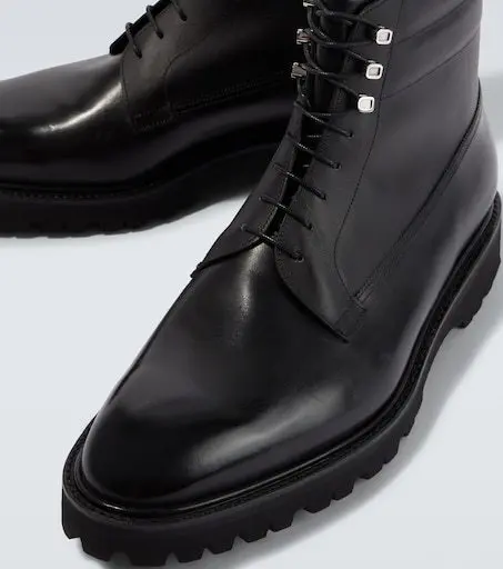 John Lobb Leather Lace-up Boots - Black