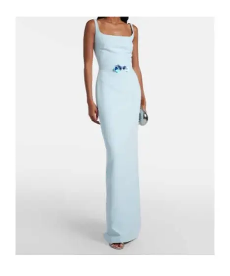 SAFIYAA LONDON Kristena Draped Embellished Gown