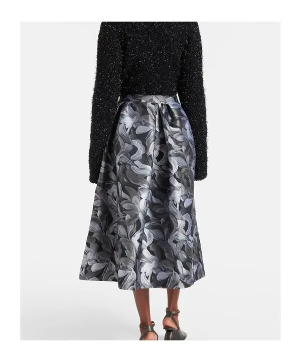 Dries Van Noten Jacquard Midi Skirt