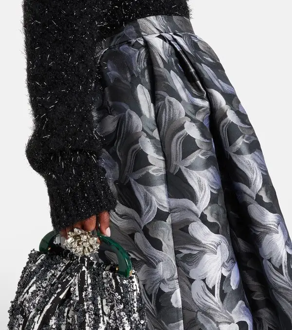 Dries Van Noten Jacquard Midi Skirt