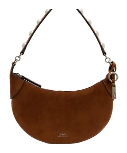 Polo Ralph Lauren Polo Id Mini Studded Suede Shoulder Bag