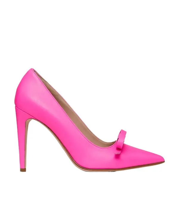 Red Valentino Bow Tie Stiletto Pointed High Heels - Pink