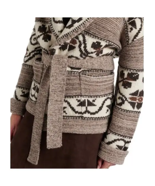 Polo Ralph Lauren Wool-blend Shawl Collar Cardigan With Intarsia And Jacquard Detailing