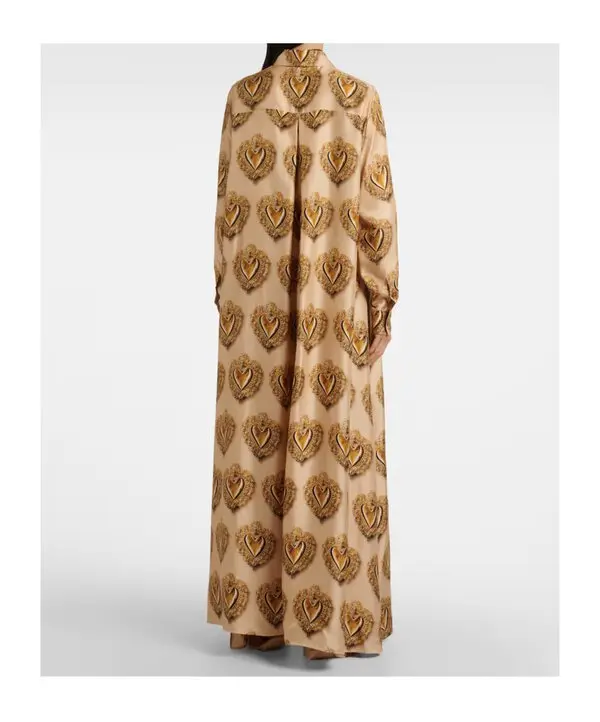 Dolce & Gabbana Printed Silk Shirt Dress