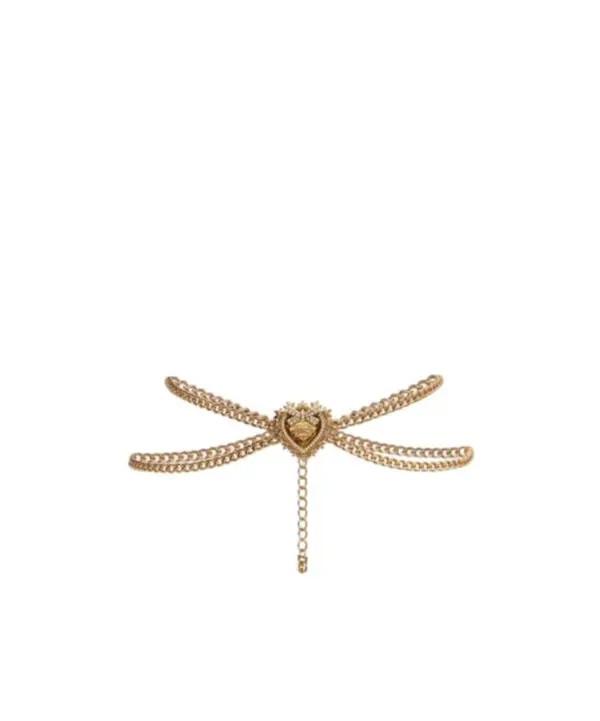 Dolce & Gabbana Dg Faux Pearl-embellished Chain Belt