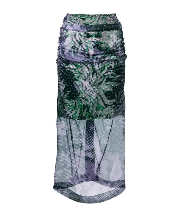 Dries Van Noten Printed Silk-blend Midi Skirt