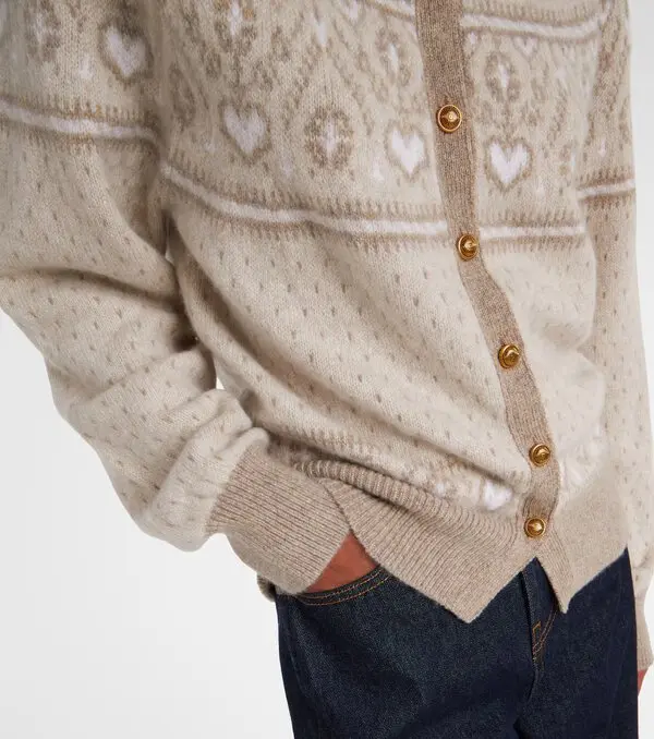 Khaite Marc Fair Isle Cashmere Cardigan
