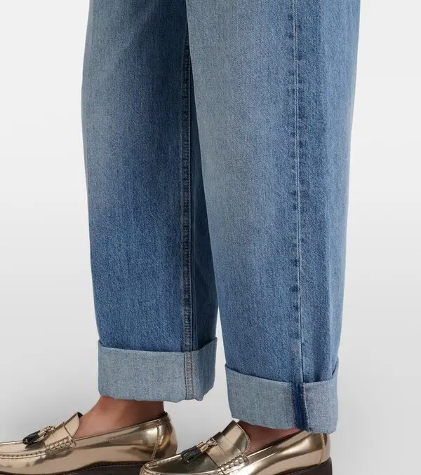 Brunello Cucinelli Logo Wide-leg Jeans