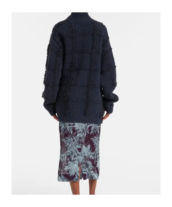 Dries Van Noten Checked Wool Cardigan