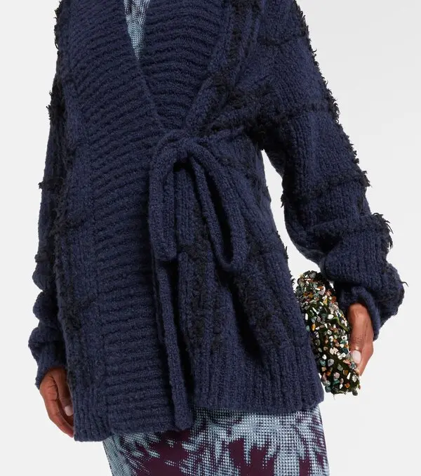 Dries Van Noten Checked Wool Cardigan