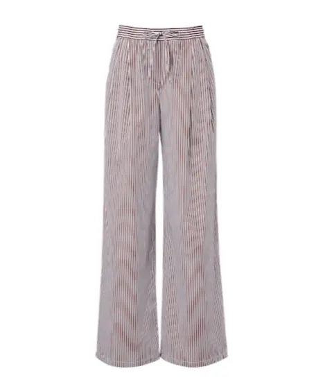 Dolce & Gabbana Striped Cotton And Silk Wide-leg Pants