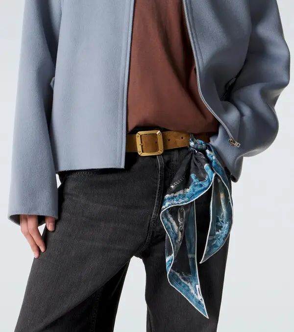 Acne Studios Reversible Leather And Suede Belt