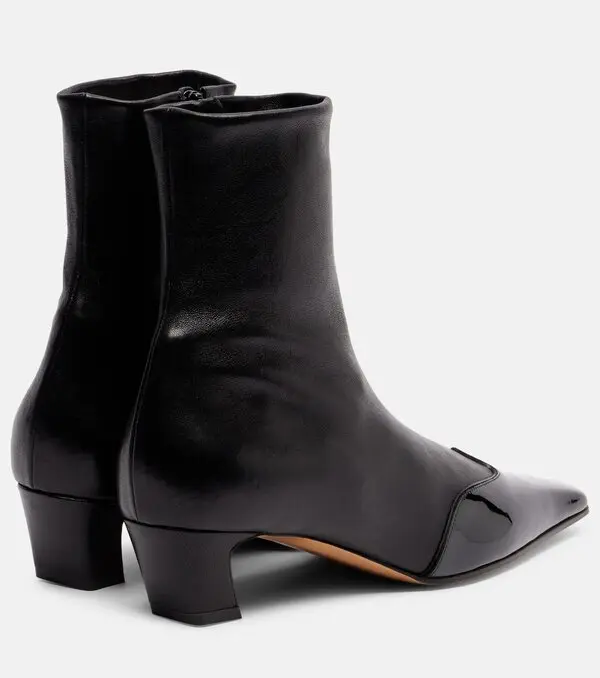 Khaite Nevada 85 Leather Ankle Boots