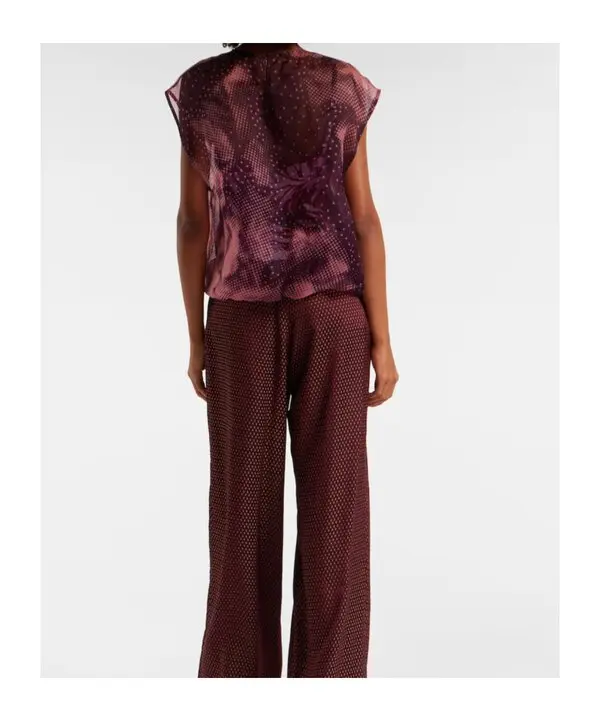 Dries Van Noten Layered Printed Silk-blend Top