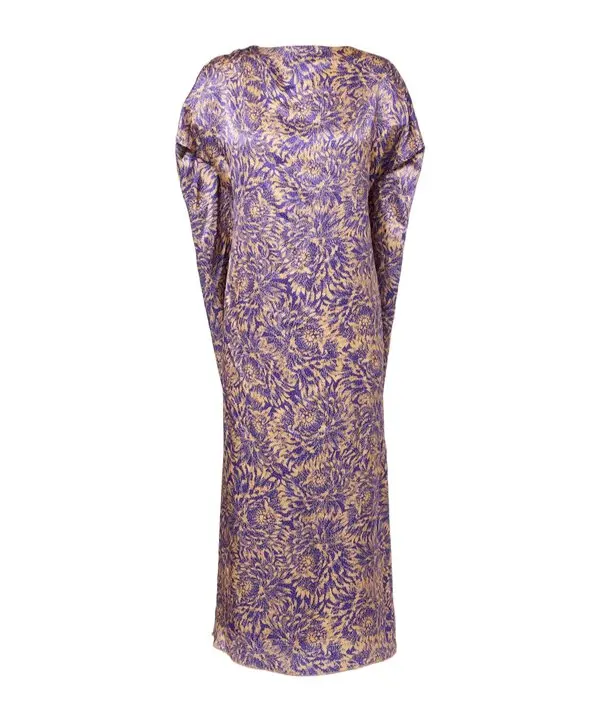 Dries Van Noten Sleeveless Floral Silk Midi Dress
