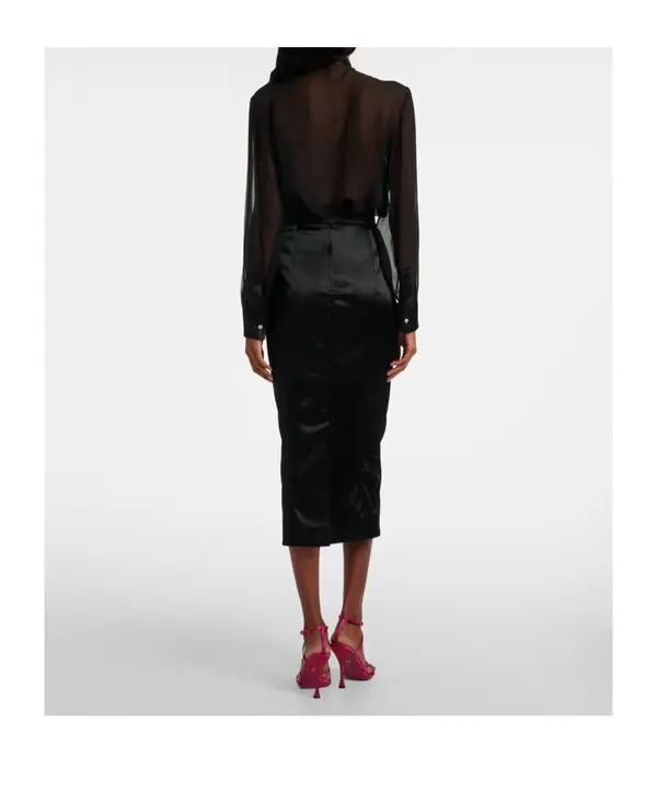 Dolce & Gabbana High-rise Satin Pencil Skirt